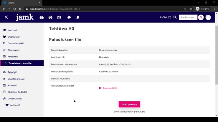 Opiskelijalle: Näin palautat videotehtävän Moodle työtilan Panopto-kansioon